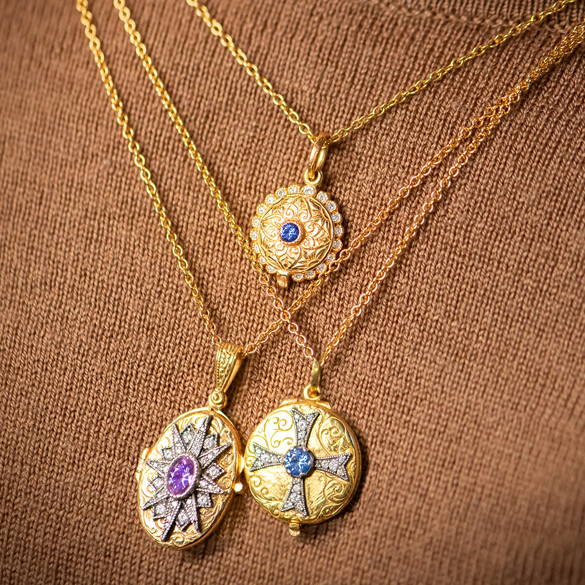 Arman Sarkisyan Sapphire Cross Locket | Shop Alchemy Jewelry Store ...