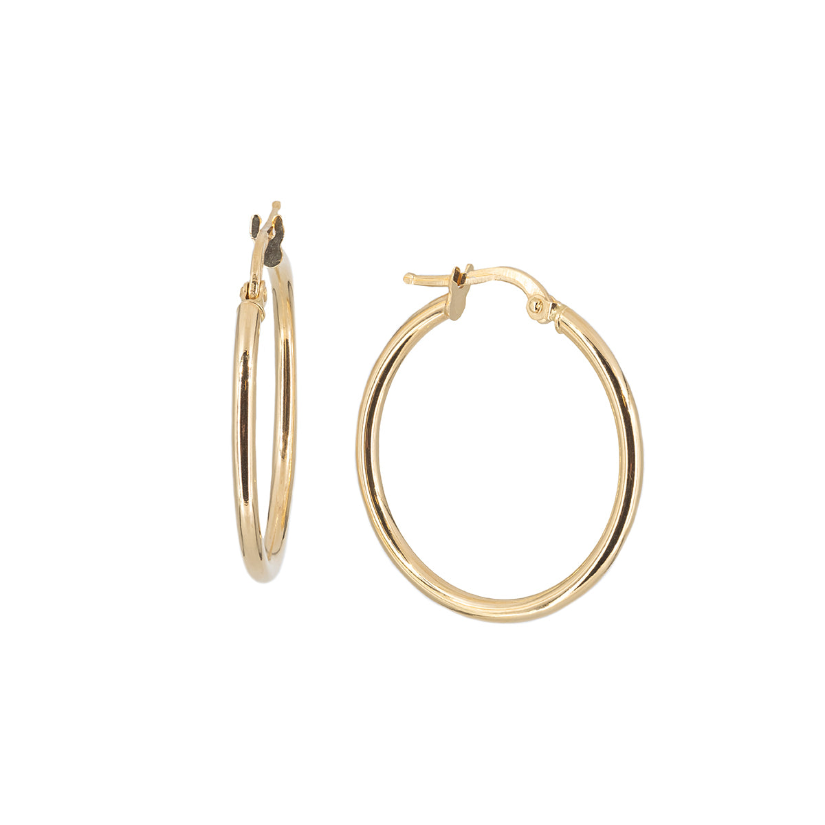 Classic Gold Hoops 2mm x 20mm | Shop Alchemy Jewelry Store Portland Oregon