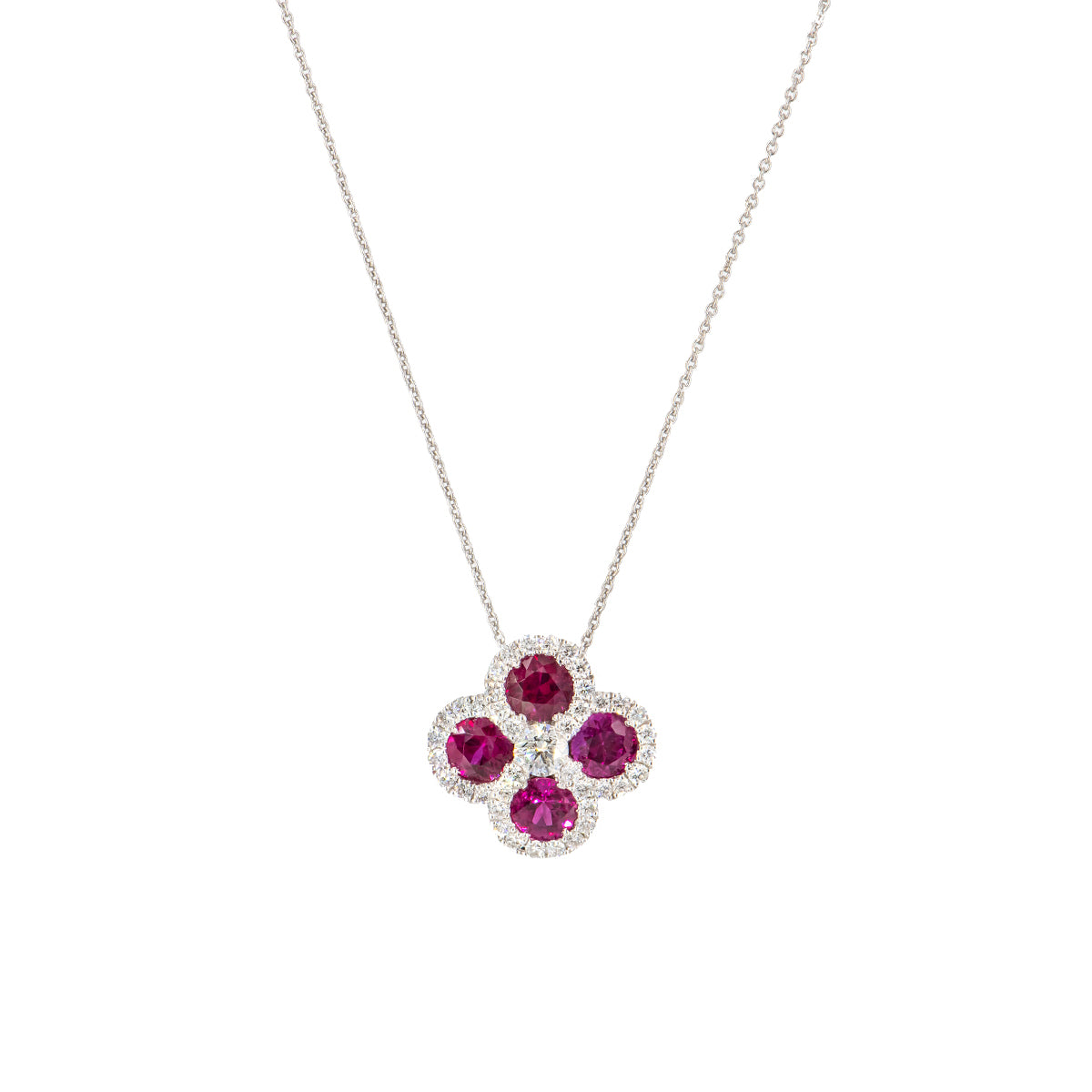 Ruby Clover Necklace | Shop Alchemy Jewelry Store Portland Oregon