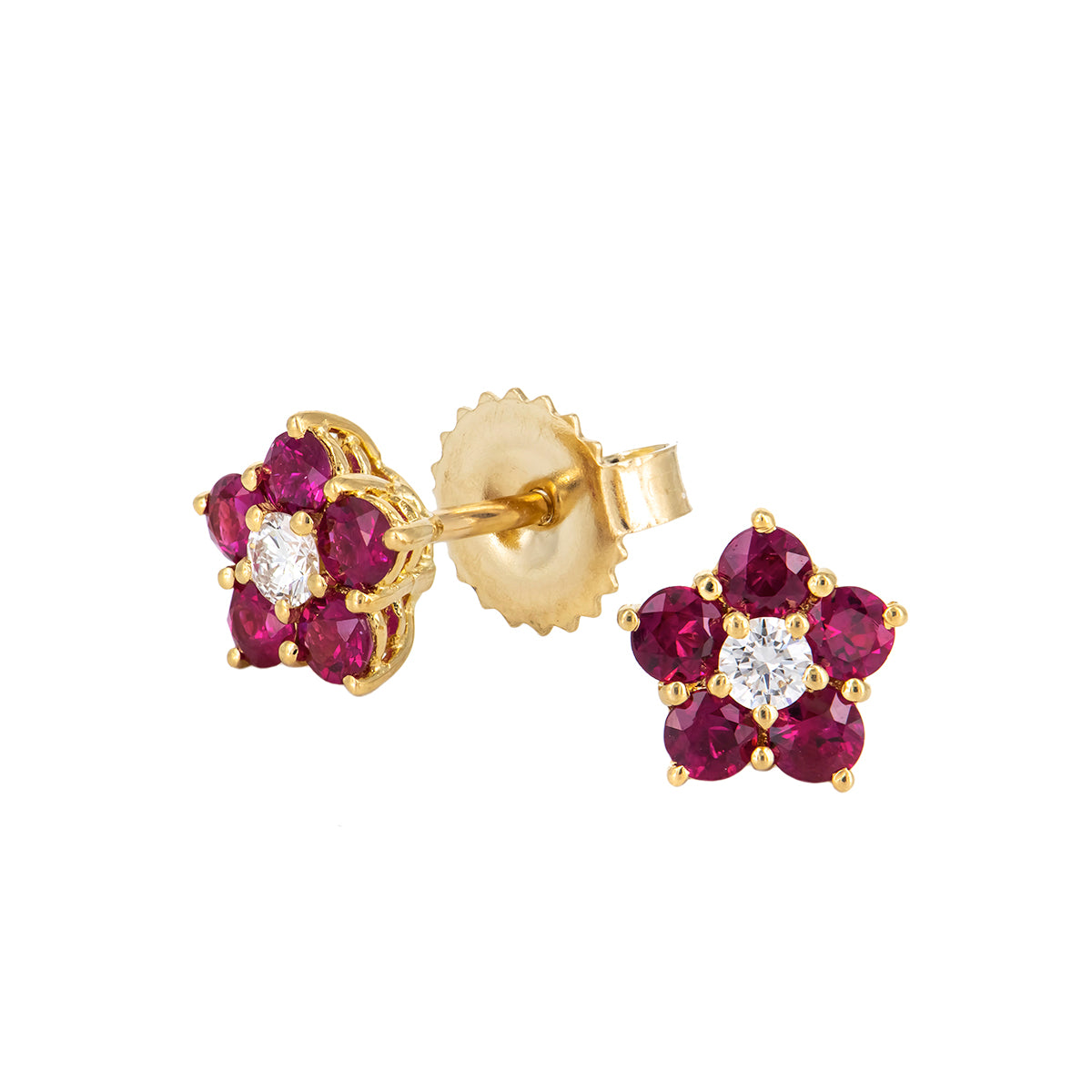 Ruby Flower Earrings | Shop Alchemy Jewelry Store Portland Oregon