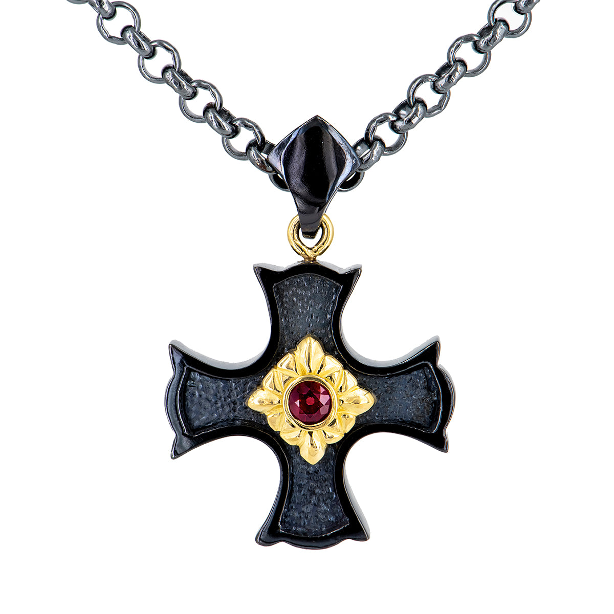 Black Titanium Cross Necklace | Shop Alchemy Jewelry Store Portland Oregon