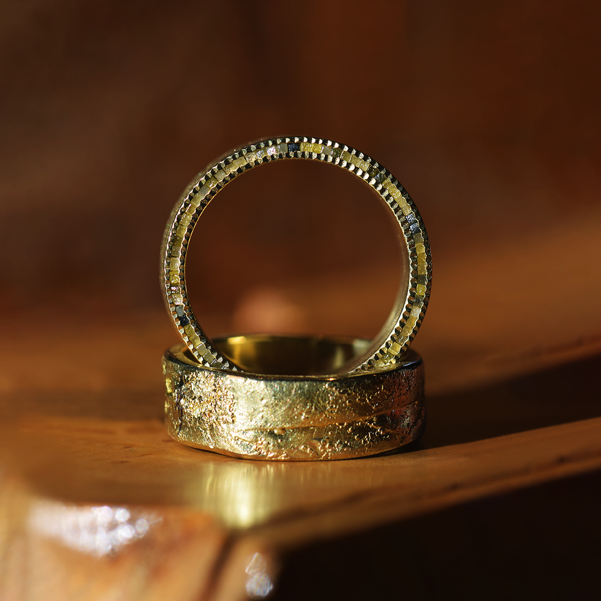 Todd Reed Raw Cube Diamond Edge Band | Shop Alchemy Jewelry Store ...