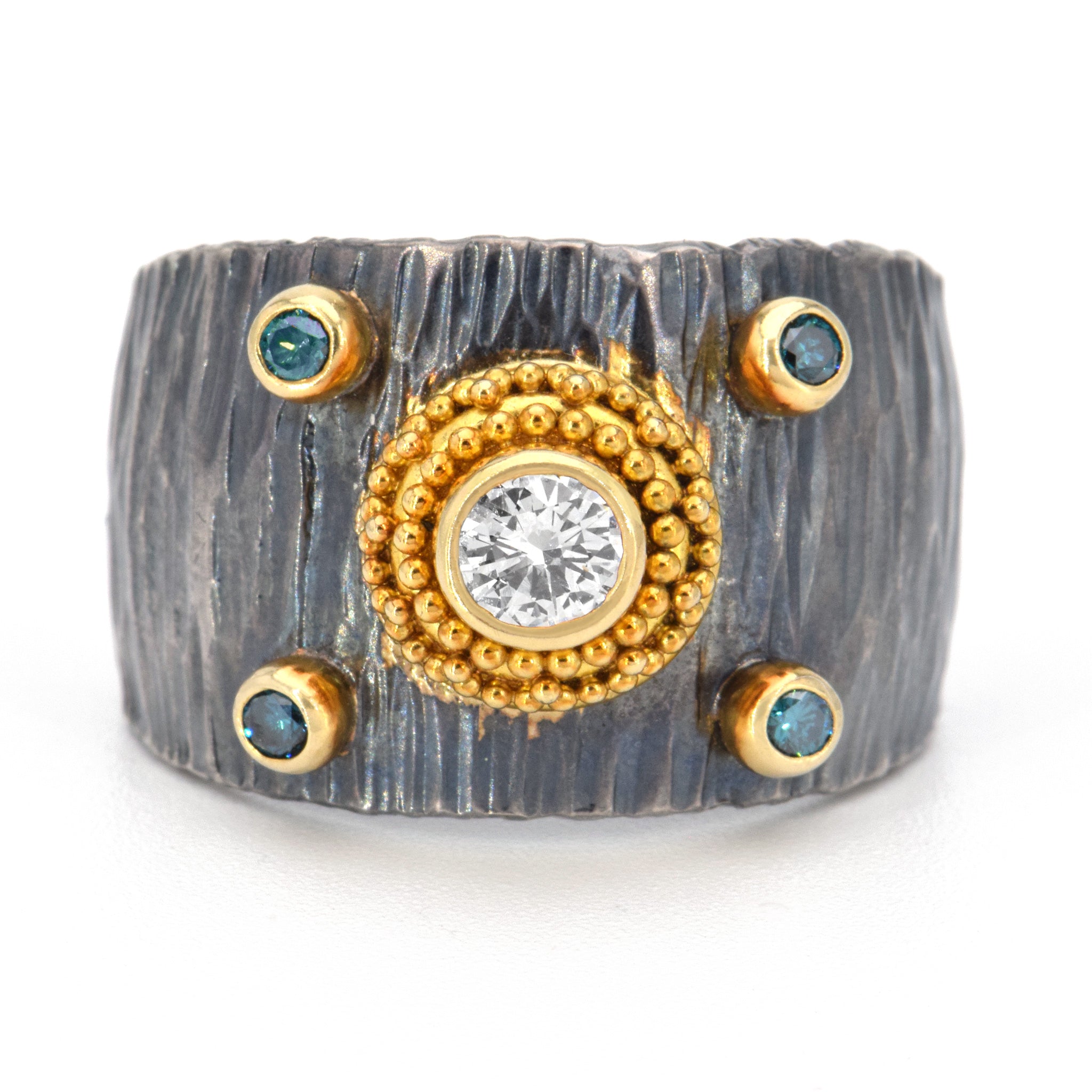Zaffiro Wide Diamond Ring | Alchemy Jeweler